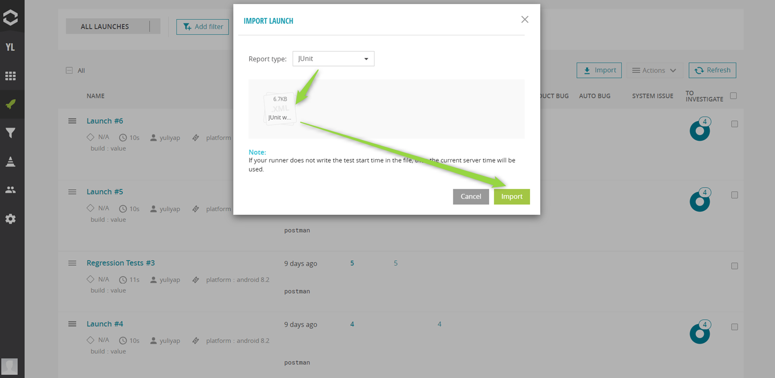JUnit | ReportPortal Documentation