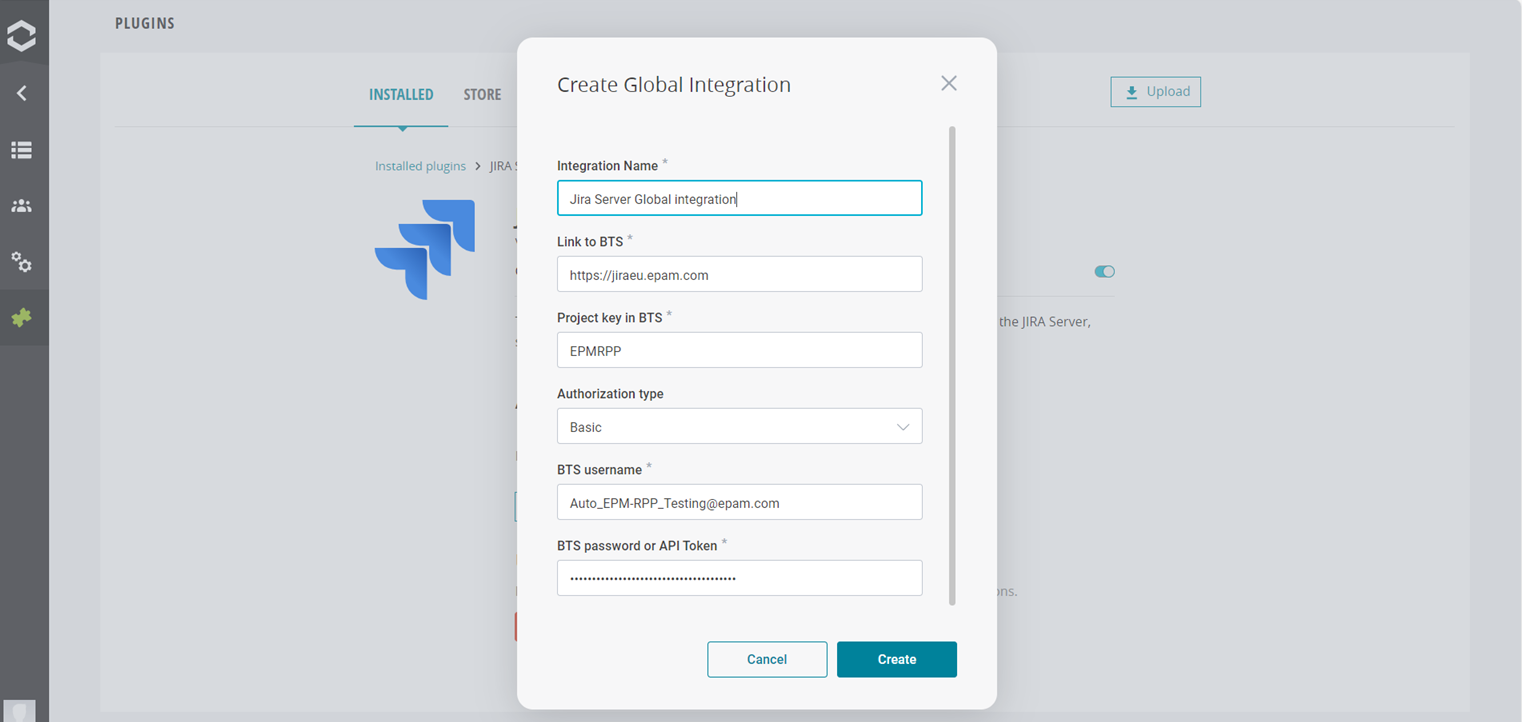 Atlassian Jira Server | ReportPortal Documentation
