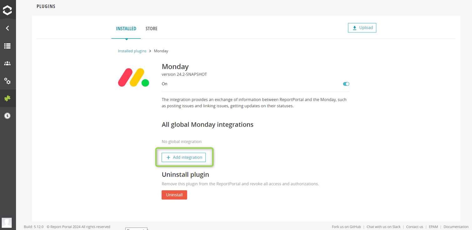 Monday | ReportPortal Documentation
