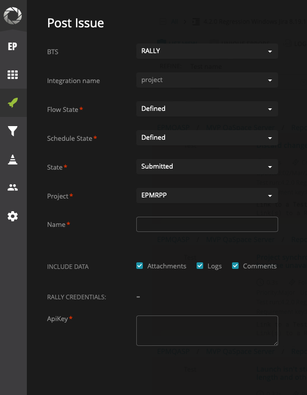 Rally | ReportPortal Documentation