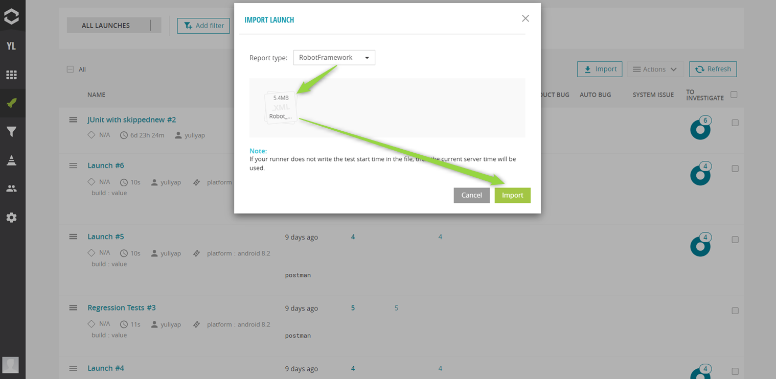 RobotFramework | ReportPortal Documentation