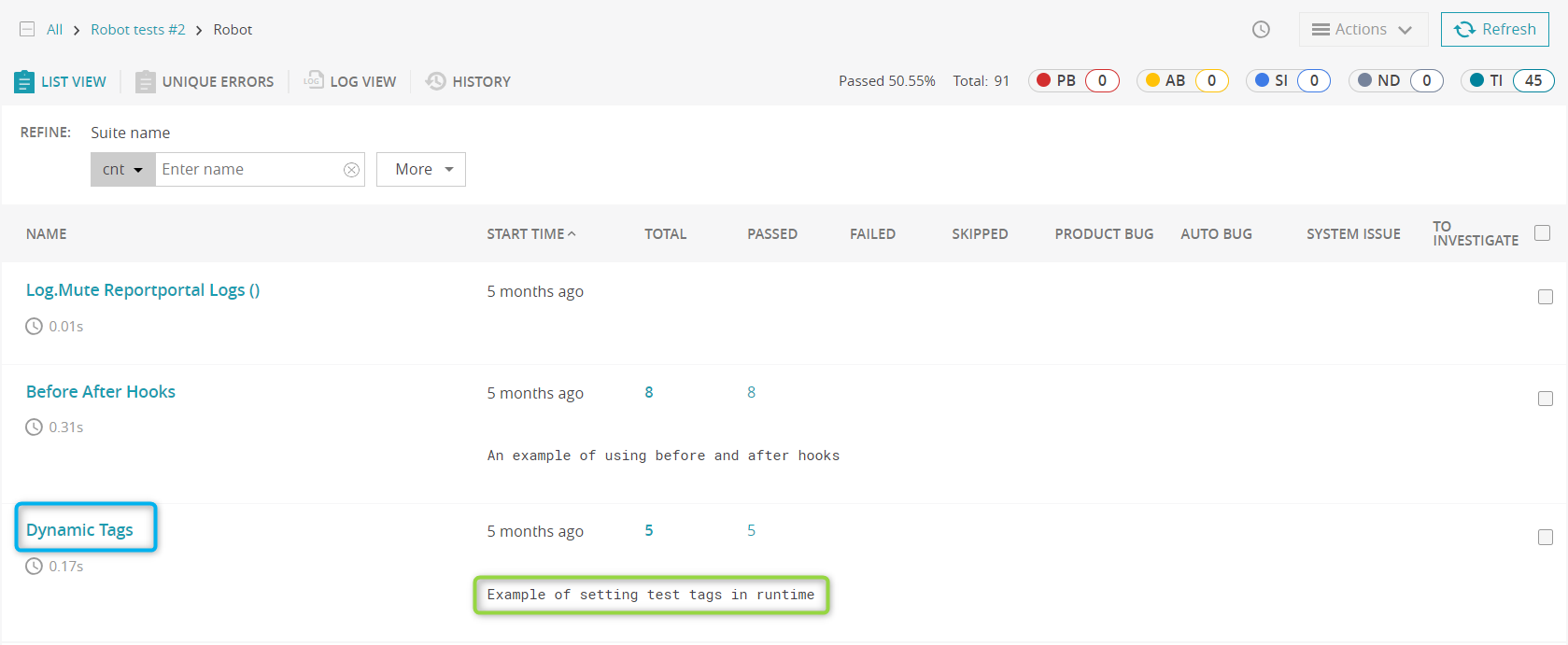 RobotFramework | ReportPortal Documentation